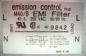 M40-B EMISSION CONTROL High Emi Filter